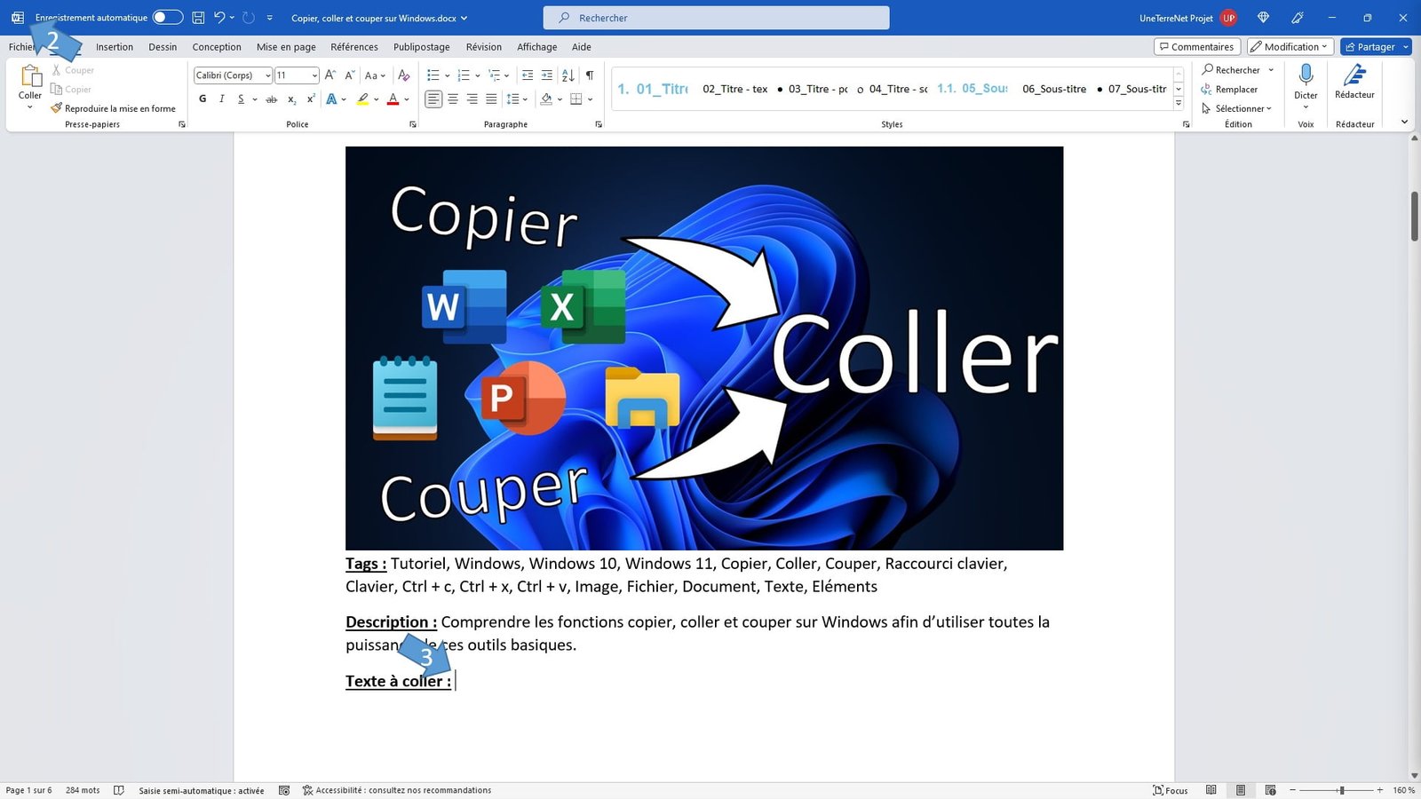 Copier, coller et couper - Le Petit Informaticien