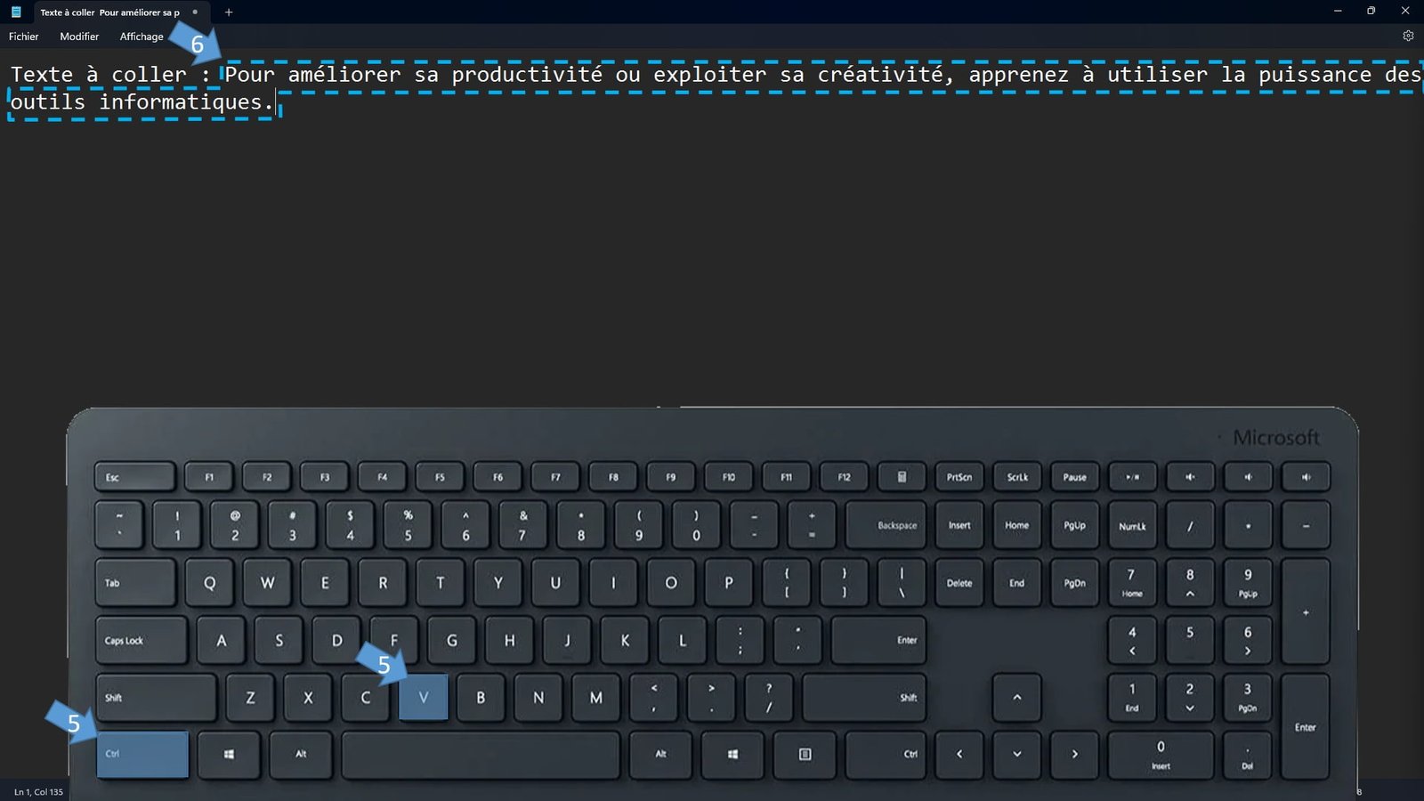 Raccourci clavier copier-coller et couper - Le Petit Informaticien