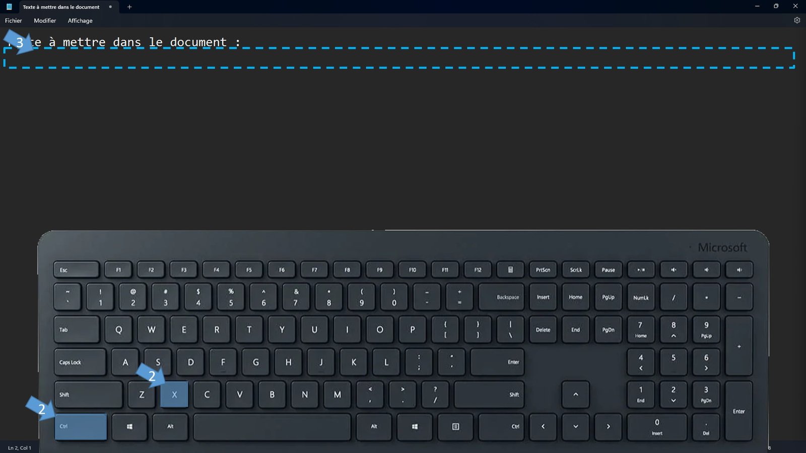 Raccourci clavier copier-coller et couper - Le Petit Informaticien